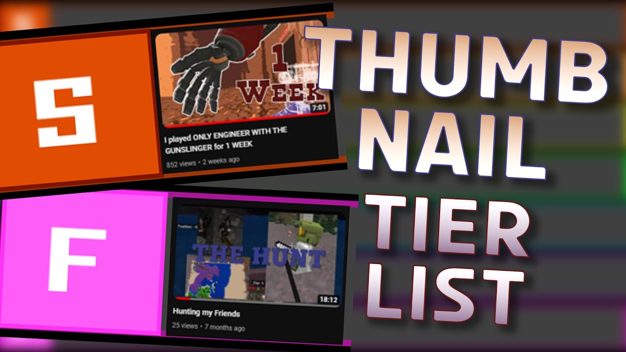EVERGREEN THUMBNAIL TIER LIST! - YouTube