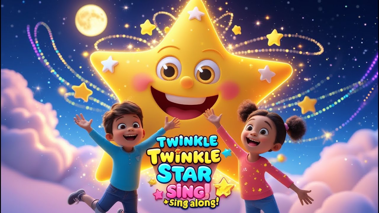 Sparkling Twinkle Twinkle Little Star | Fun Sing-Along Rhyme for Kids ...