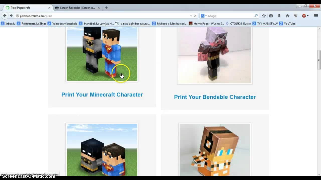 Print your own minecraft character - YouTube