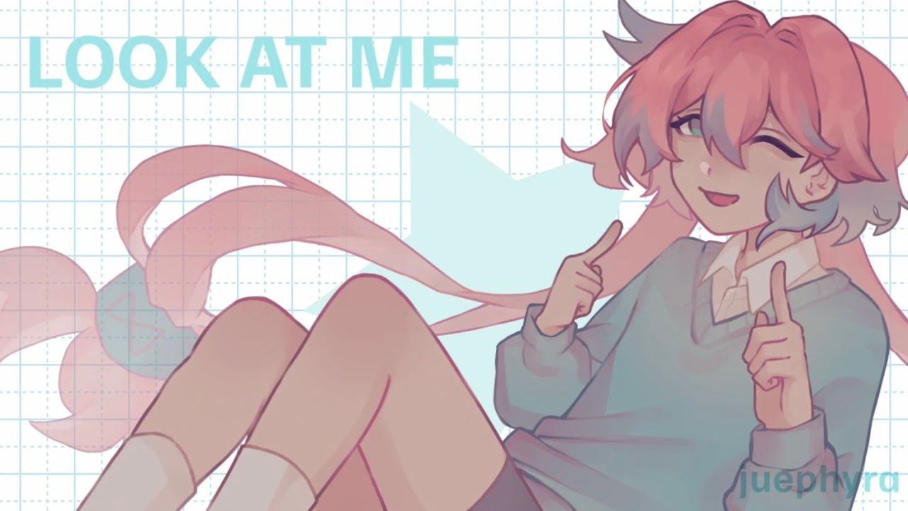 LOOK AT ME! x3 | animation meme | loop - YouTube