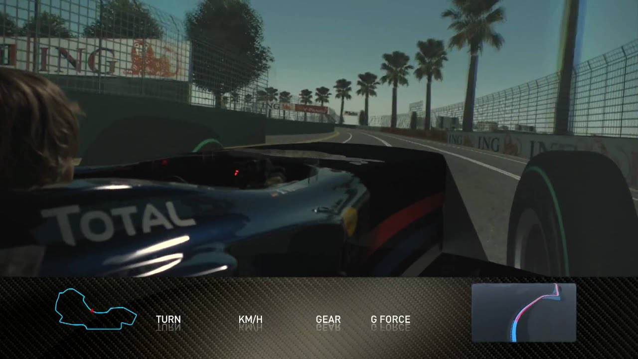 F1 Track Simulator - Sebastian Vettel at Melbourne - YouTube