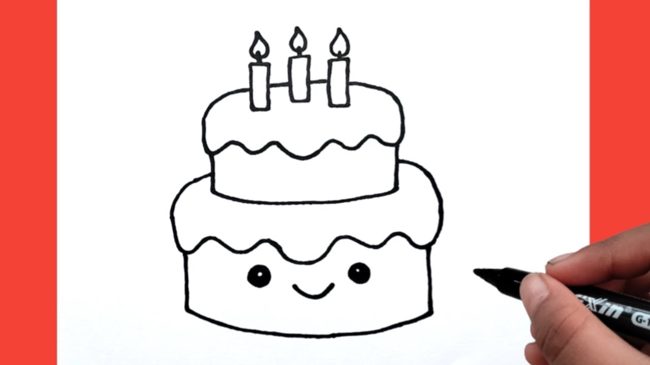 How To Draw A Easy Cake || Cake Drawing For Kids || - YouTube