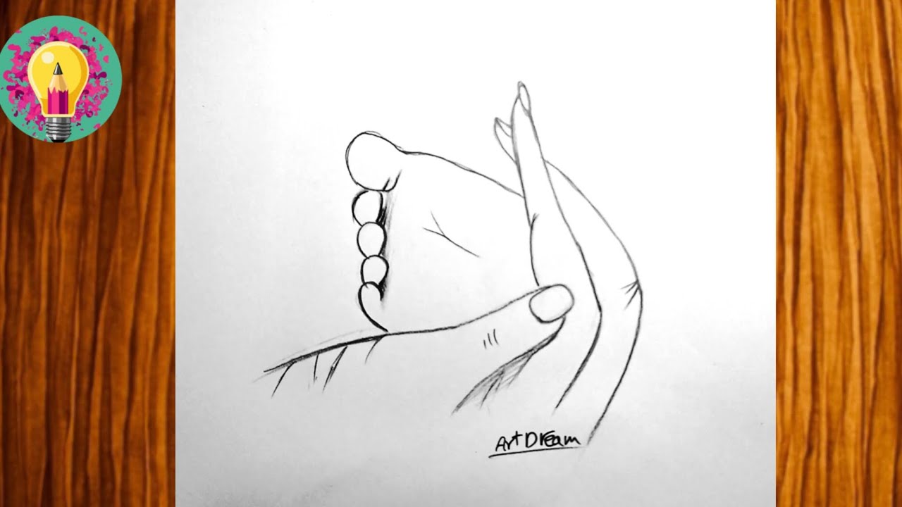 Hand drawing / Small foot drawing / drawing / How to easily draw a ...
