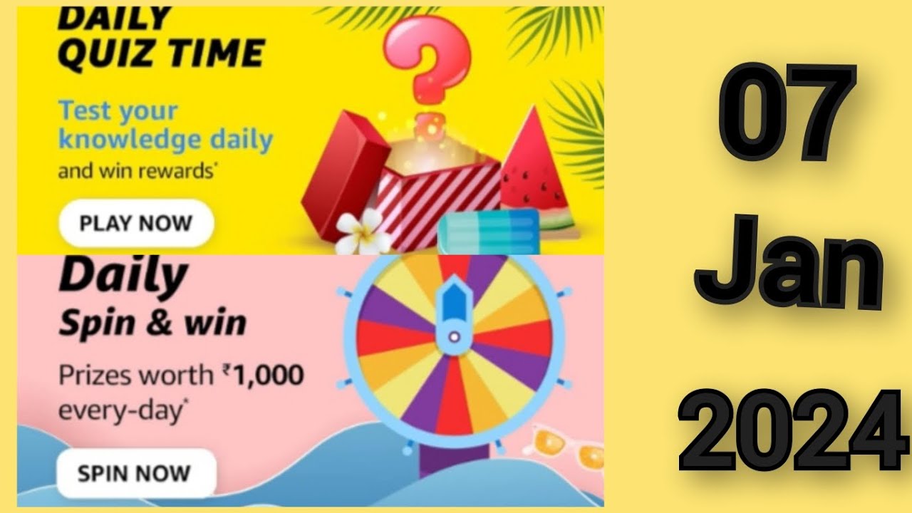Amazon Daily Quiz Time Answers Today | Amazon Quiz Answers Today ...