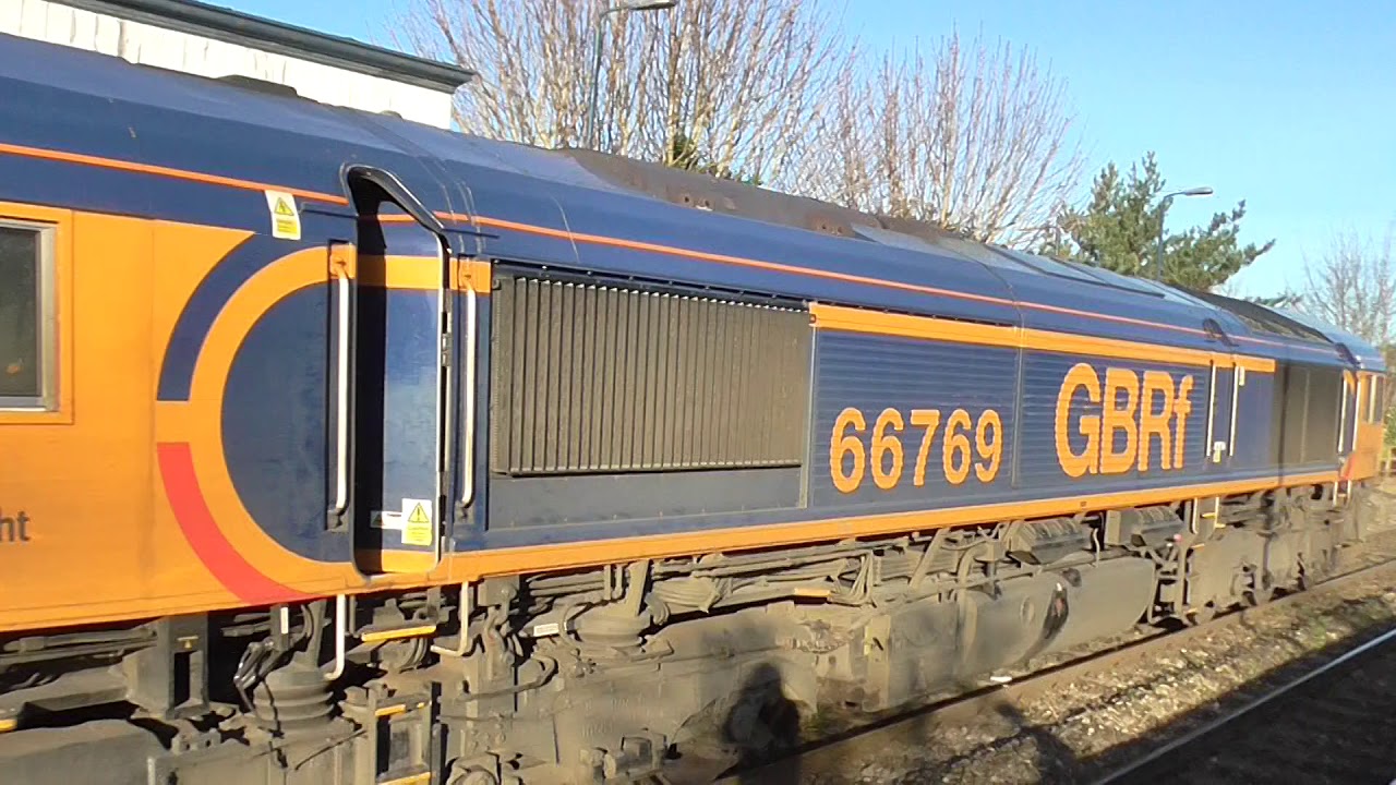GBRF Class 66 no: 66769 @ Chepstow {6Z31} 09/01/2019. - YouTube