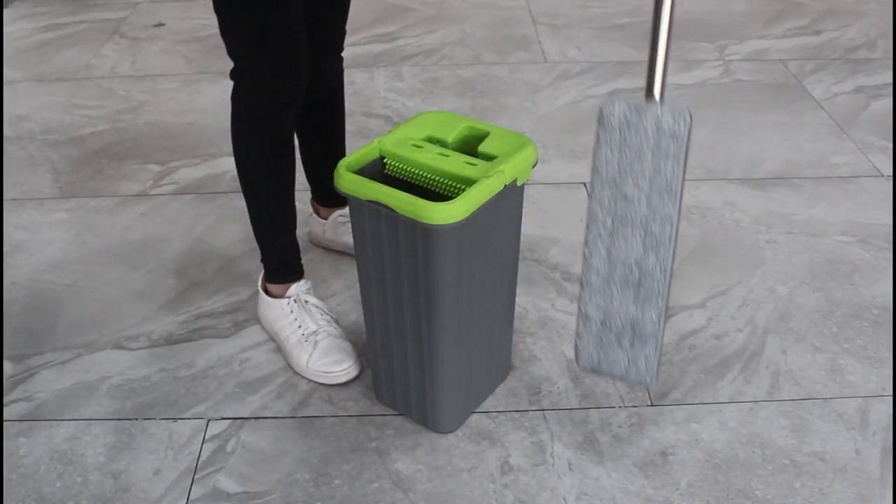 SCRUBZ - Flat Mop with Bucket - YouTube