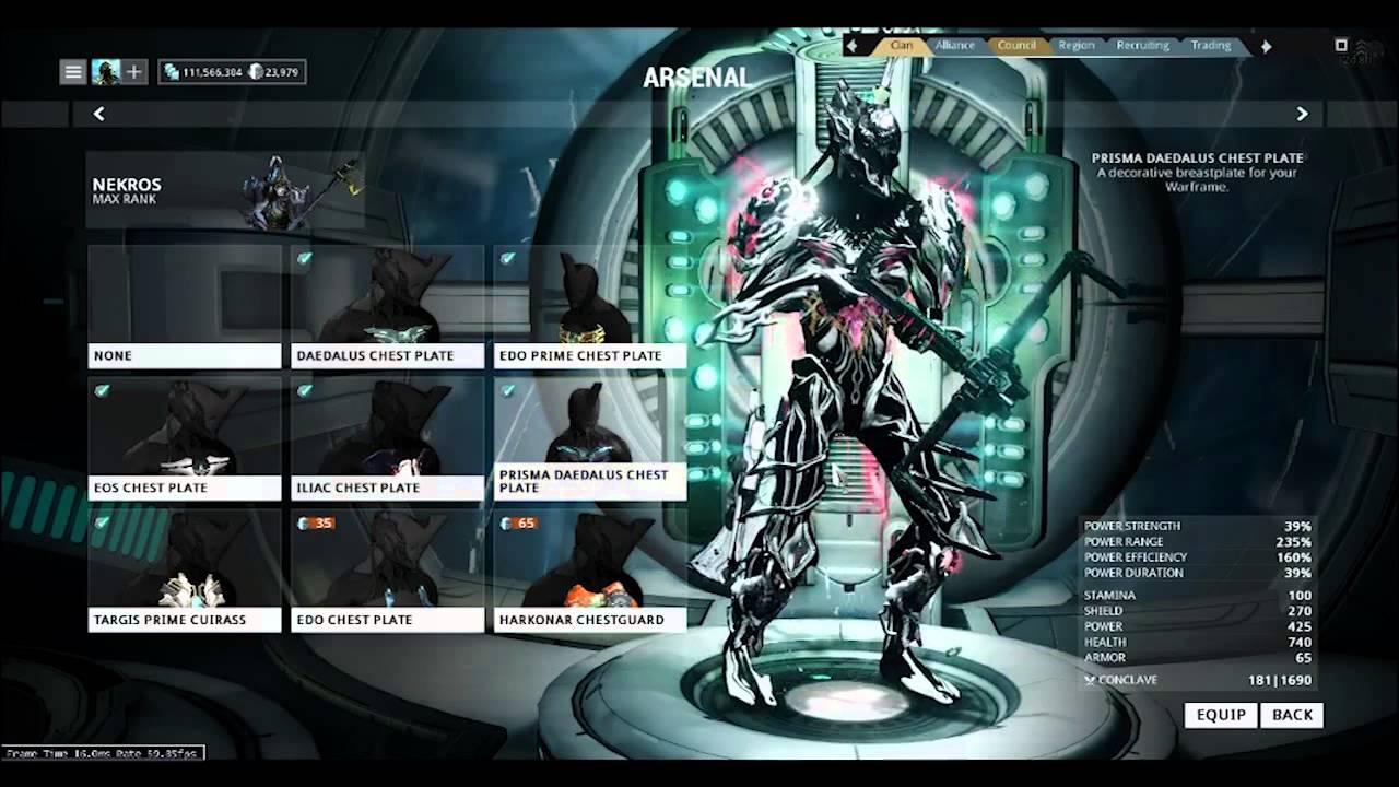 Warframe - Primed Slip Mag, Daedalus Chest Armor, Voltaic Strike - YouTube