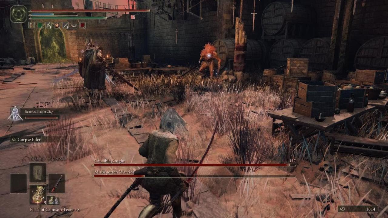 ELDEN RING - Crucible Knight & Misbegotten Warrior Boss Fight - 055 - YouTube