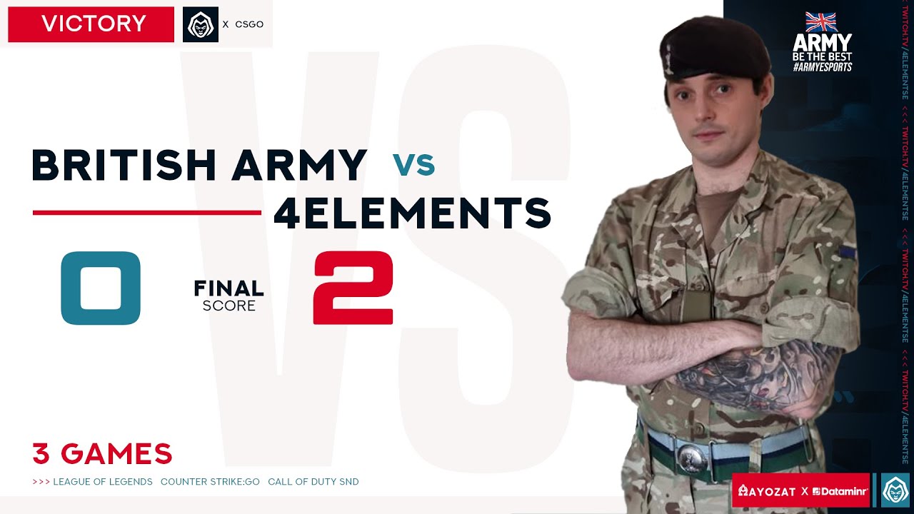 CSGO British Army Esports Vs 4Elements - YouTube