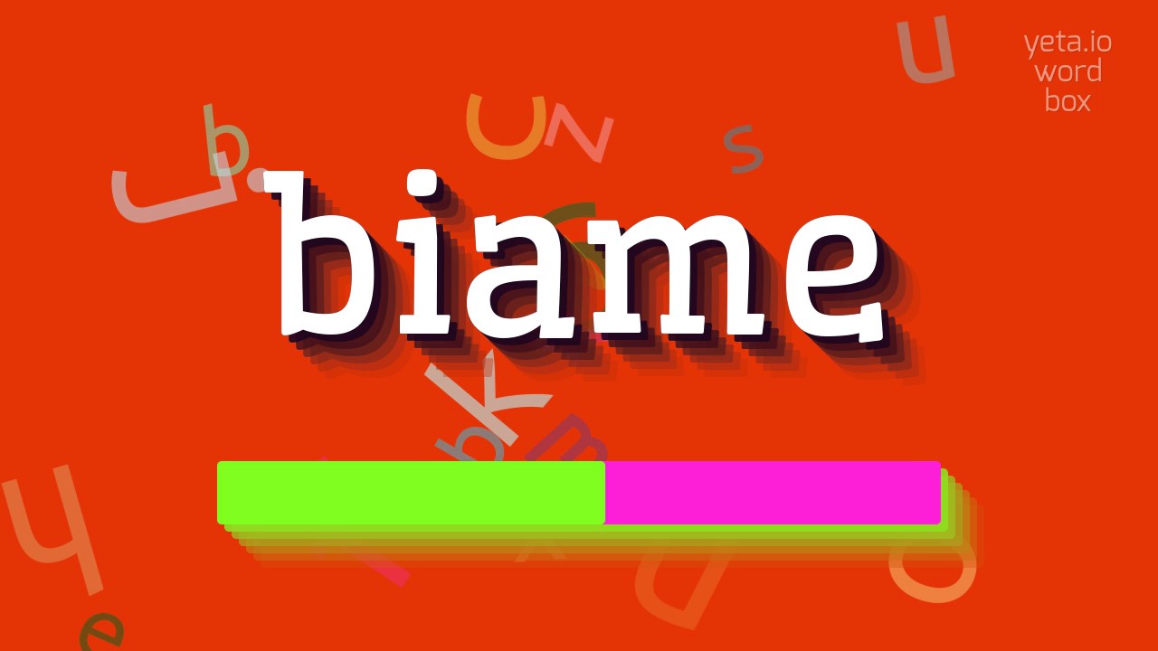 How to say "biame"! (High Quality Voices) - YouTube