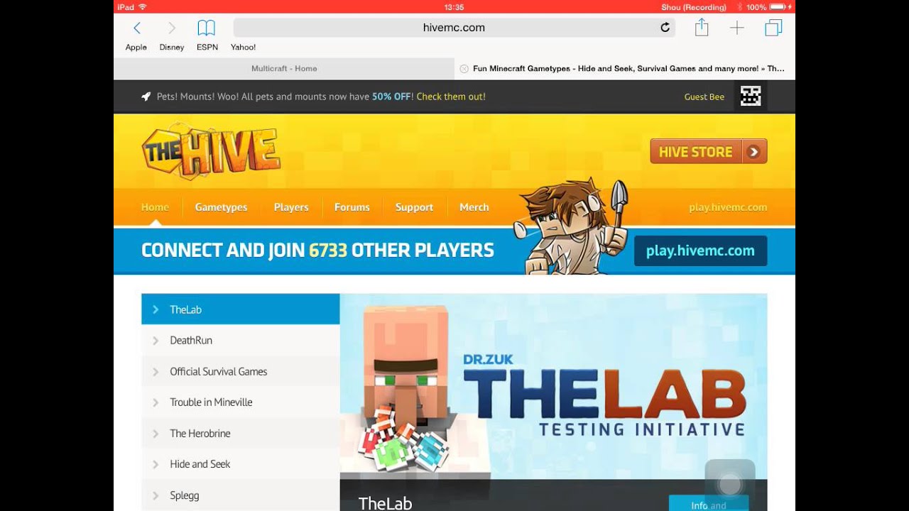 Minecraft Server website reviews : HiveMC #3 - YouTube