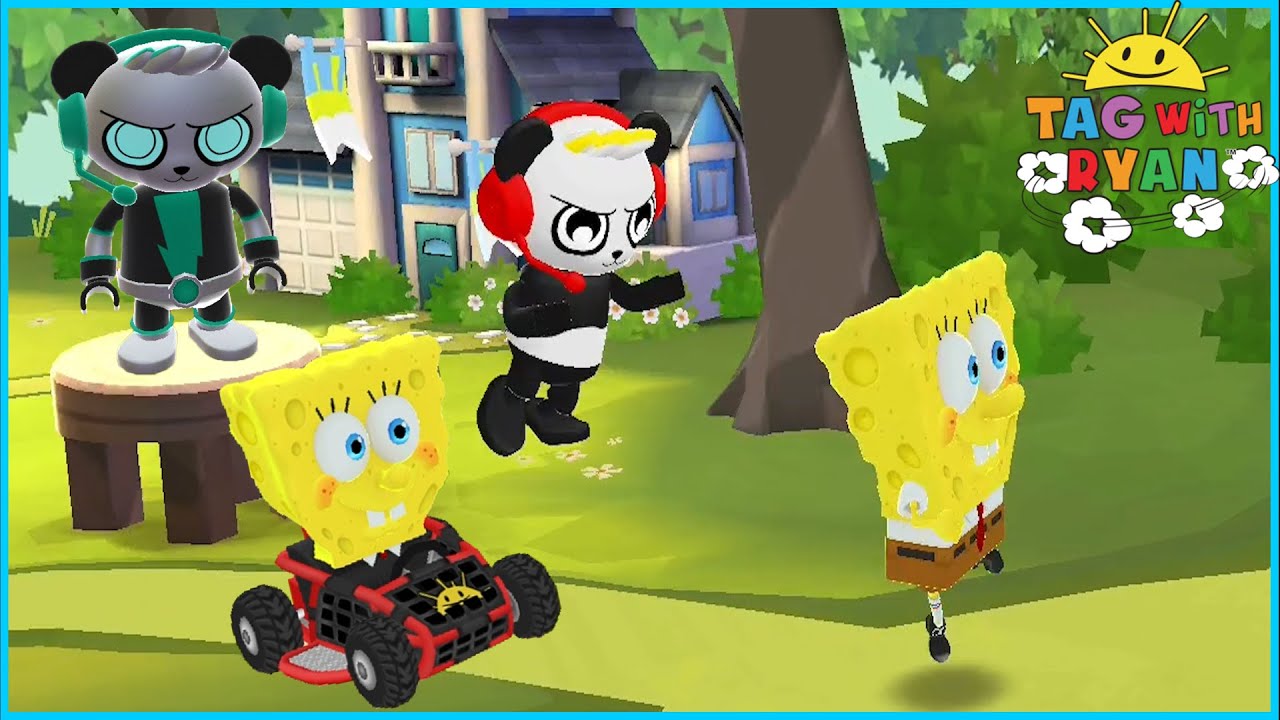 Tag with Ryan - SpongeBob Is Too Fast For Combo Pandas - YouTube