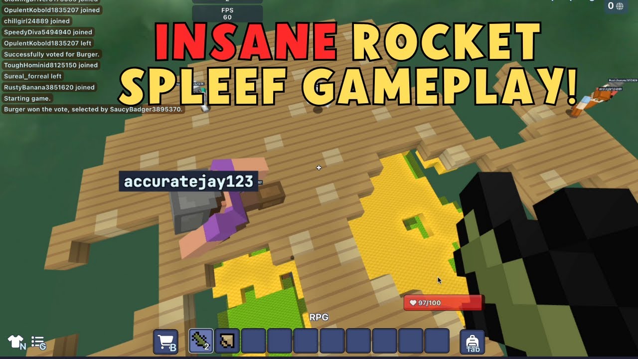 Bloxd.io Rocket Spleef Gameplay - YouTube