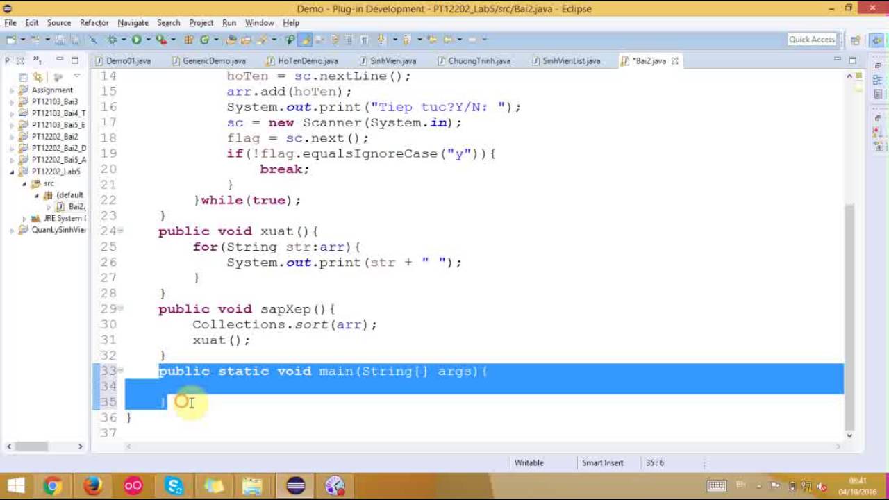 ArrayList and Menu programming P1 - YouTube