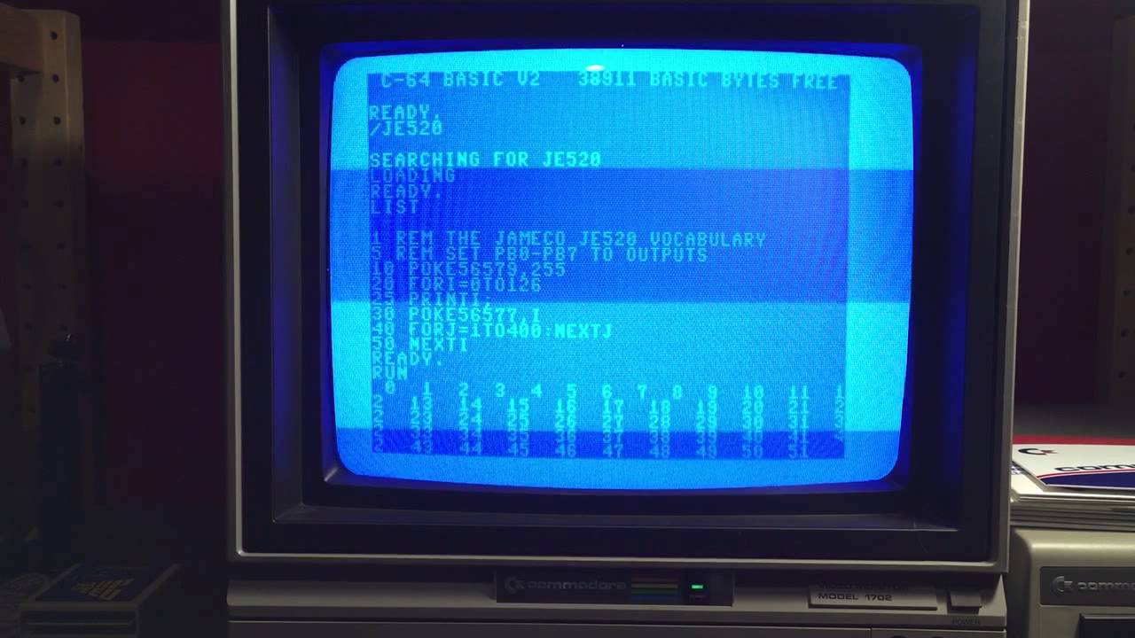 JE520 Voice Synthesizer for C64, Vocabulary Demo - YouTube