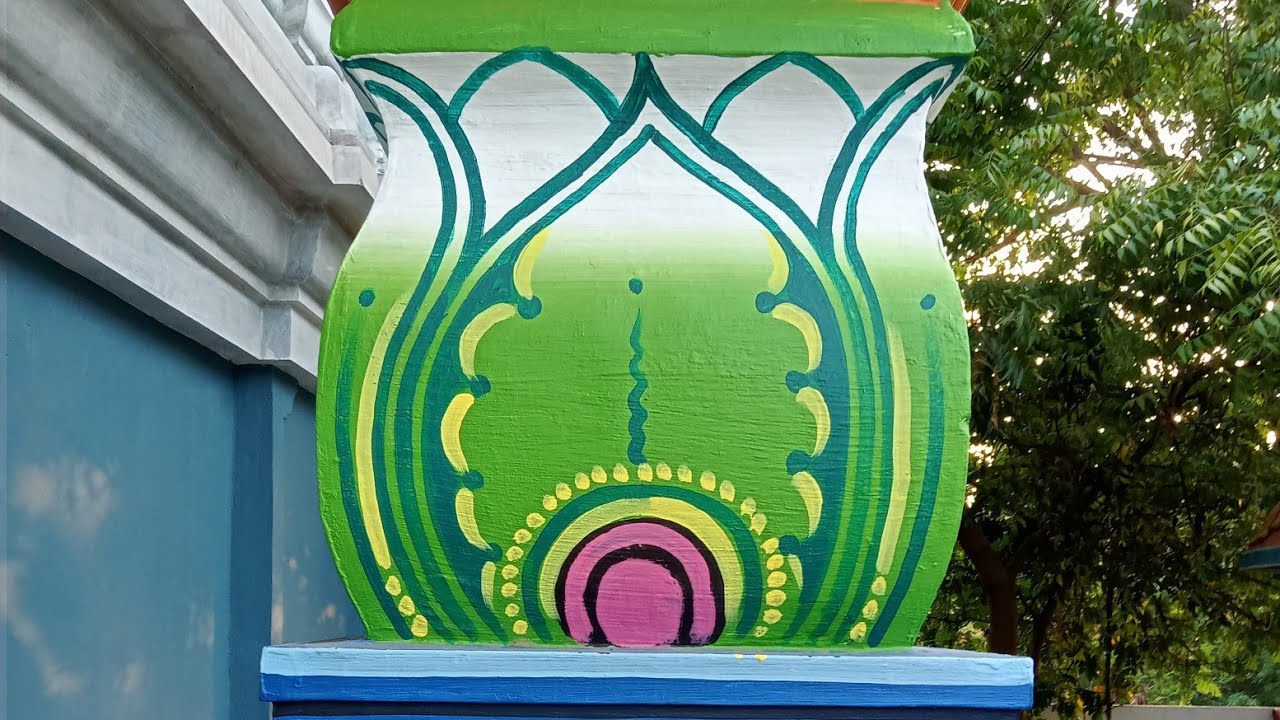 Simple art work design for temple painting (@paintersworld6724 ) - YouTube