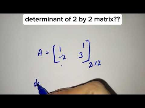 Determinant Of 2 By 2 Matrix | Finding The Determinant Of A 2 By 2 ...