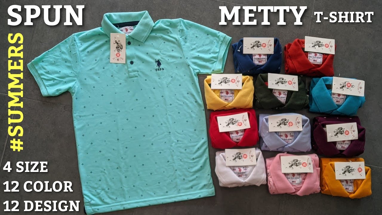 Spun Metty Colar T-shirt | Doted Design | M L XL XXL | 12 Colours - YouTube