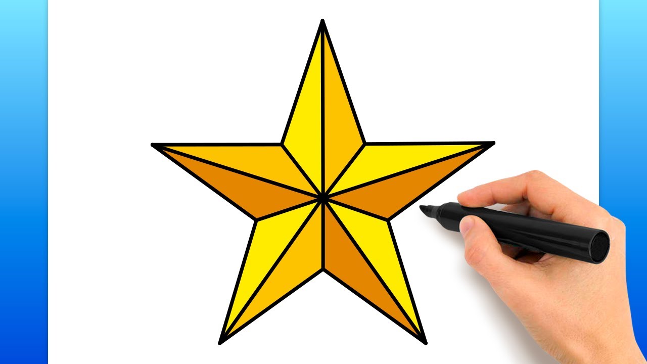 Wie Zeichnet Man Einen Stern (Einfaches Zeichen-tutorial) - YouTube
