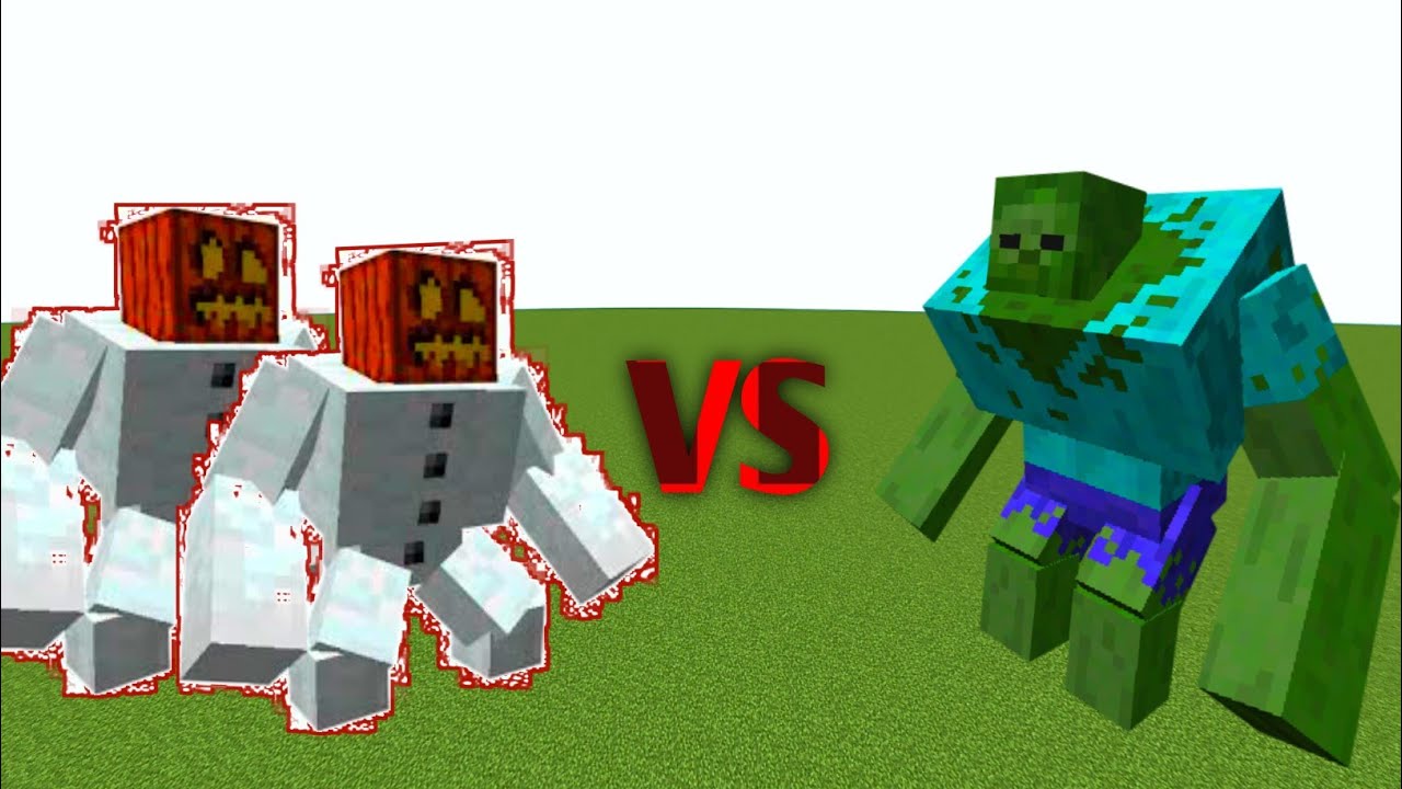 Mutant Snow Golems V/S Mutant Zombie||Minecraft Battle||New Battle|| In ...