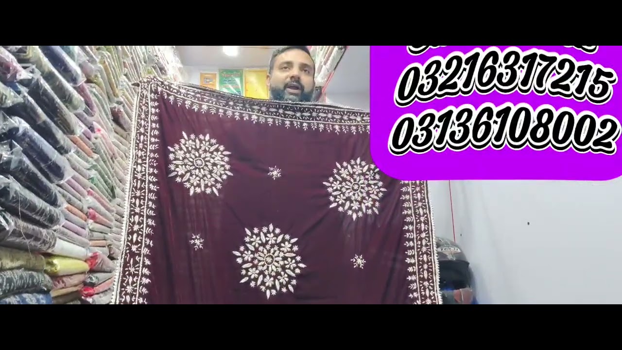 ||Multani Garam shawls Handmade Winter Velvet Gotta Work||# ...