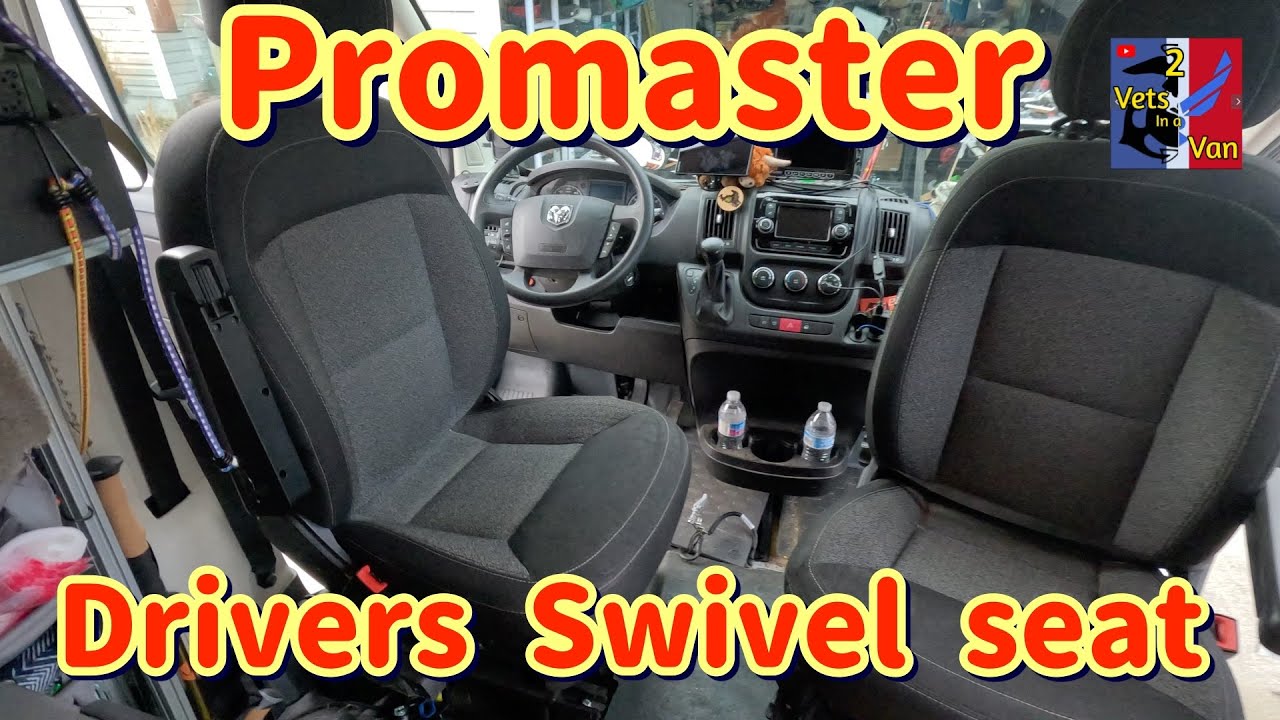 Promaster drivers swivel seat - YouTube