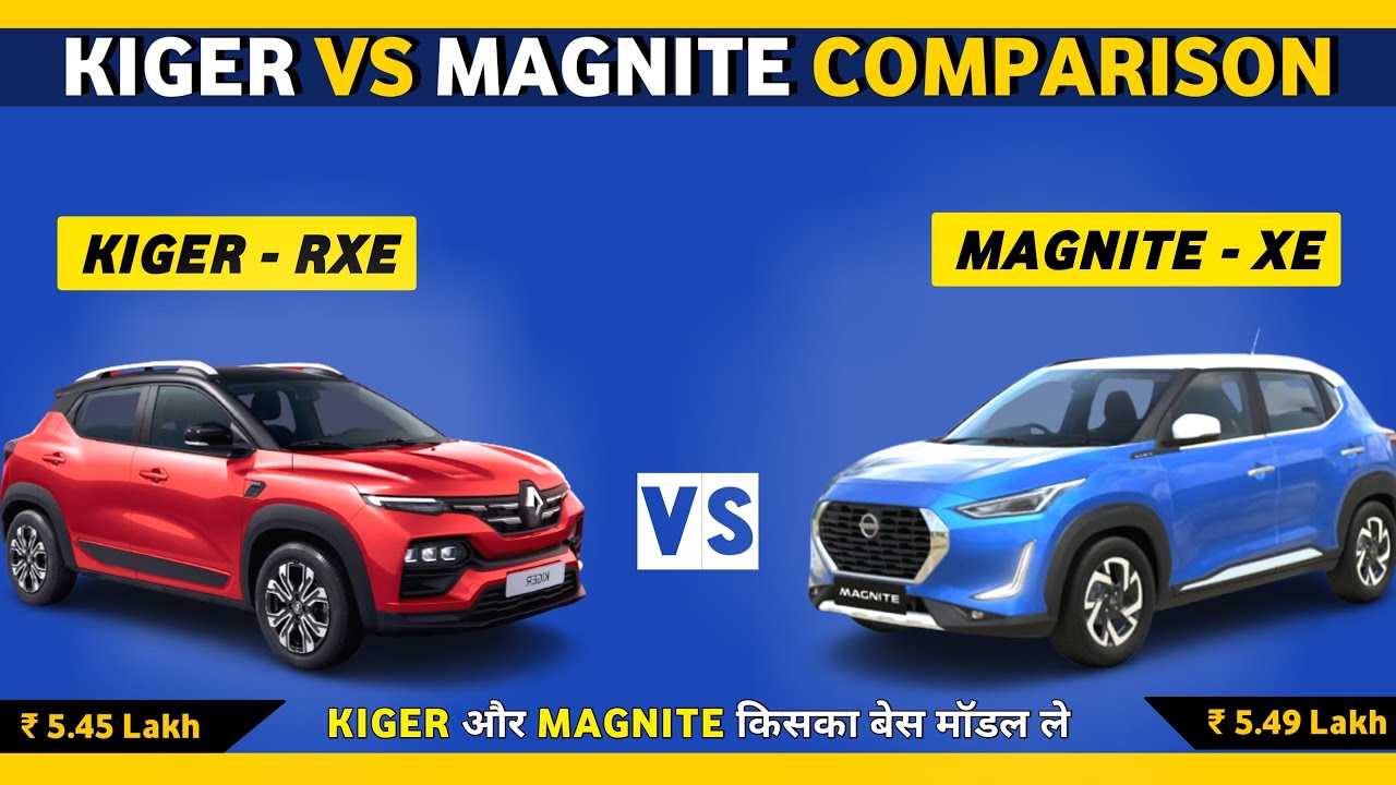 Renault Kiger vs Nissan Magnite 2021 || Kiger RXE vs Magnite XE ...