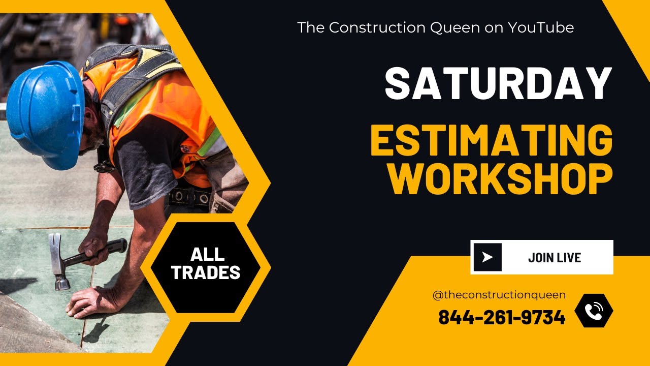 Join Our Live Saturday Estimating Workshop - Podcast - YouTube
