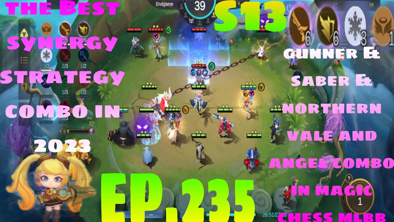 EP. 235 MAGIC CHESS MLBB GUNNER & SABER & NORTHERN VALE & ANGEL COMBO ...