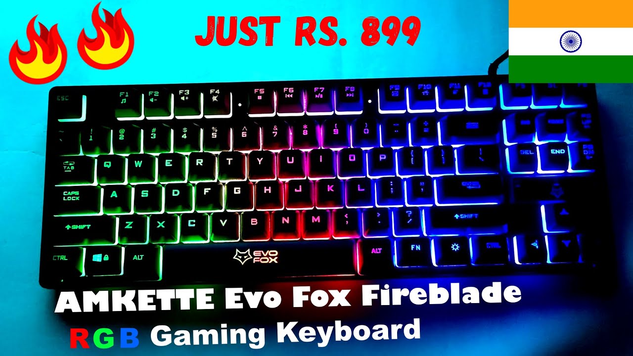AMKETTE Evo Fox Fireblade Gaming Wired Keyboard II Best gaming RGB ...