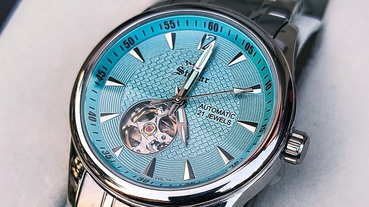 HMT Stellar Open Heart Torquoise Blue Review & Comparison - YouTube