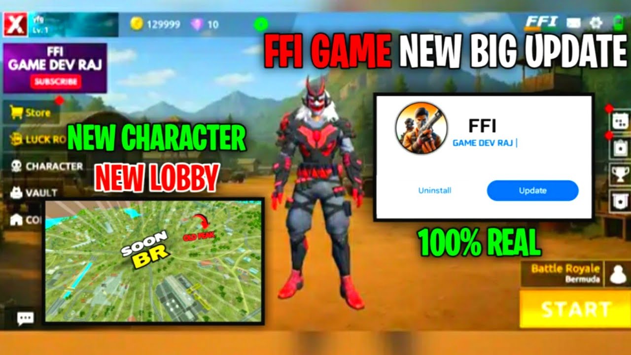 FFI Game New Big Update Game Dev Raj | Free Fire India New Update - YouTube