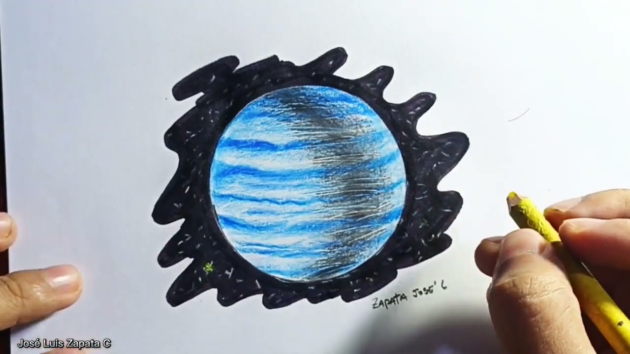 How To Draw Neptune Step By Step Outer Space Landmarks