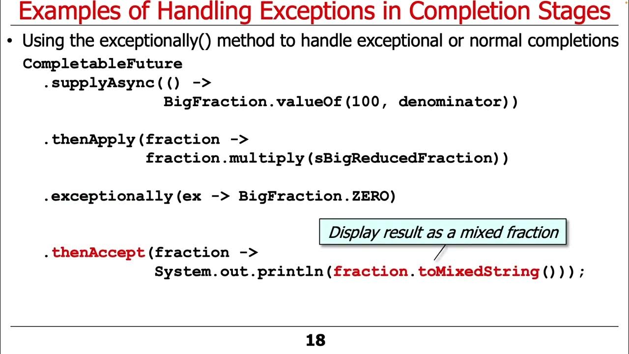 Advanced Java Completablefuture Features Handling Runtime Exceptions Part 2 Youtube