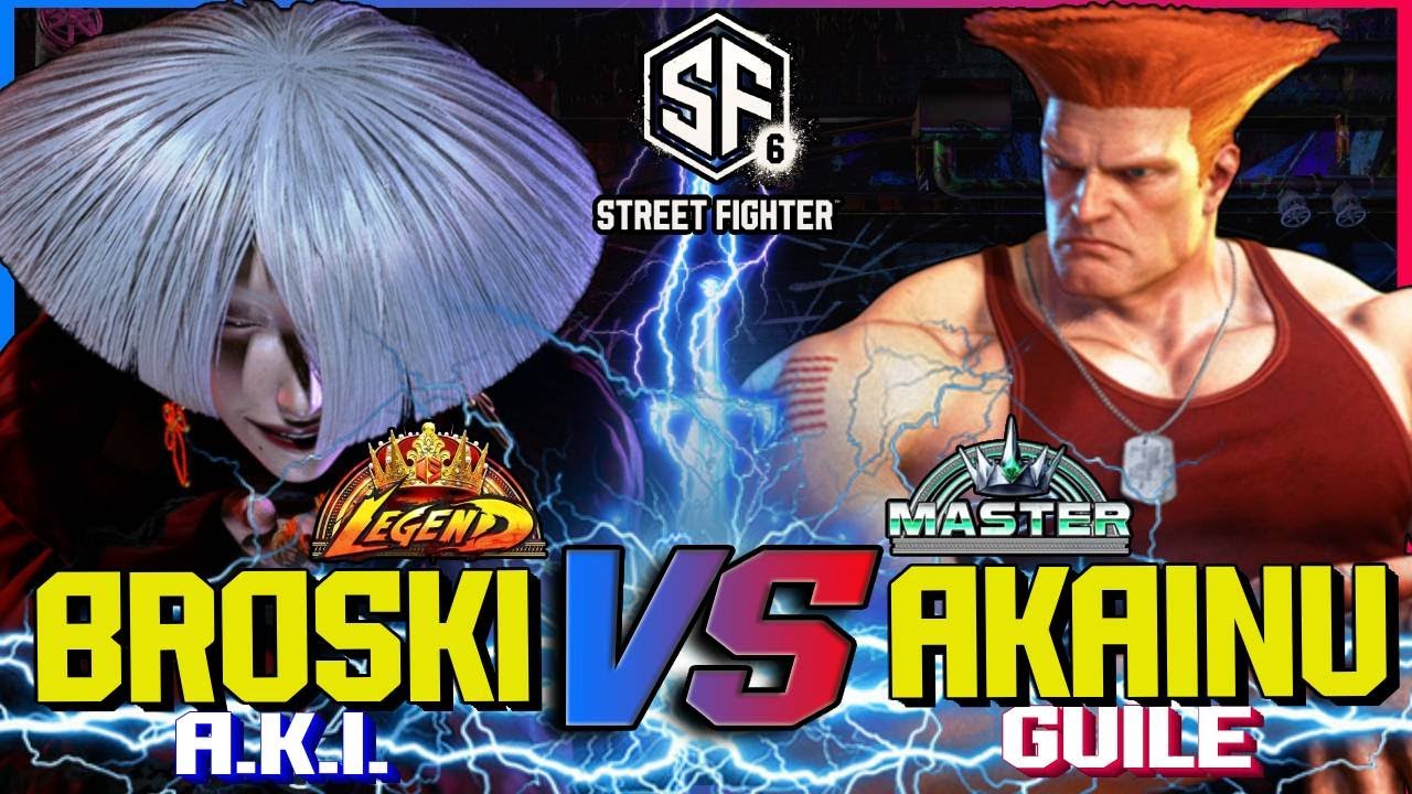 SF6 BROSKI (AKI) VS AKAINU (Guile) High Level Gameplay - YouTube