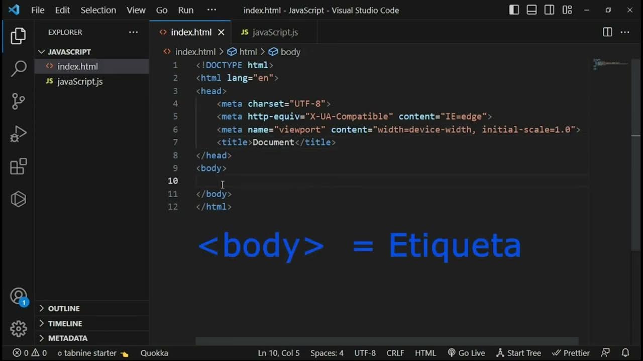 Enlaza JavaScript a HTML con el Atributo script src - YouTube