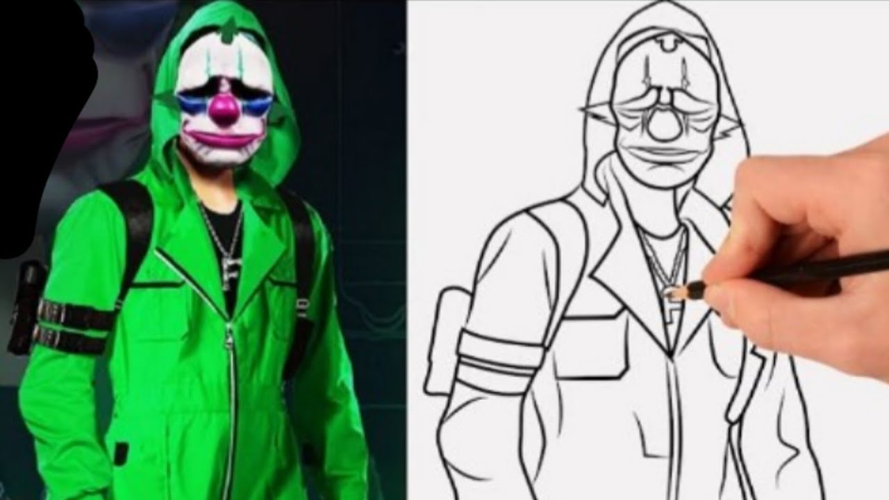 free fire green criminal bundle easy drawing / criminal bundle drawing ...