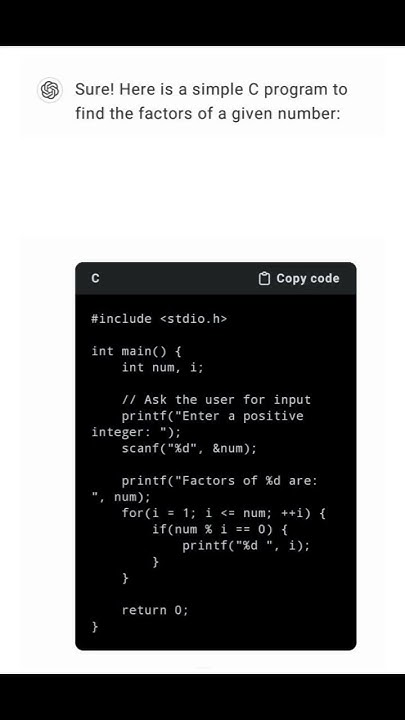 Simple C Program To Find Factor Of A Number Enter By User Cprogram Findfactorofano Coding 5939