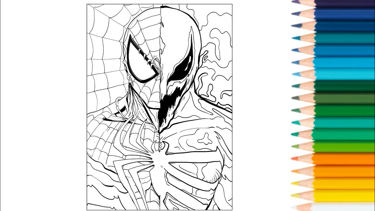 Spiderman Fuse Venom Coloring Page | Spiderman Coloring Book [NCS ...