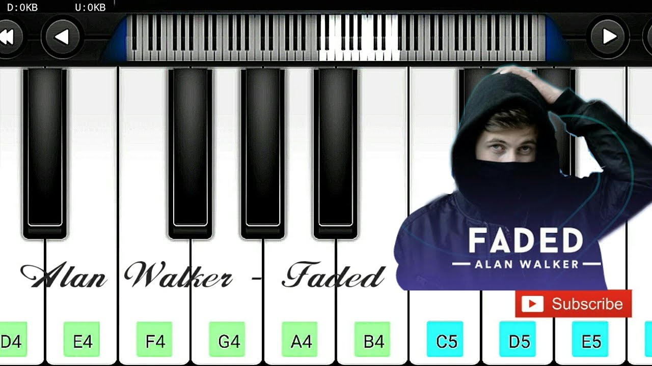 Alan Walker Faded (Piano Tutorial Chords) Hollywood Song | Easy mobile ...