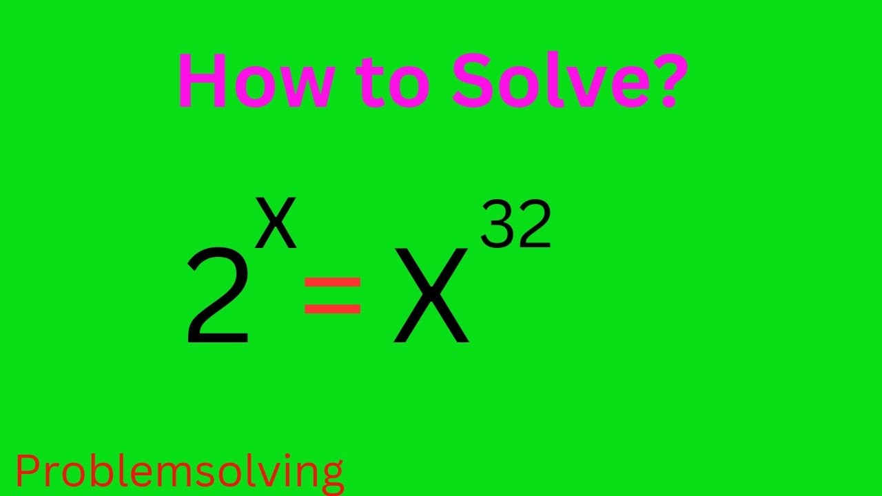 A Nice Exponents Math Problem solve by math tutor Susharma - YouTube