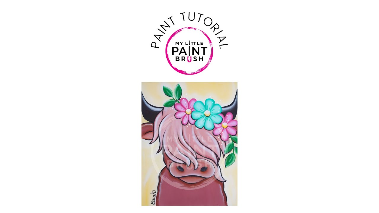 How to paint a Highland Cow | Beginners Paint Class | Step by step ...