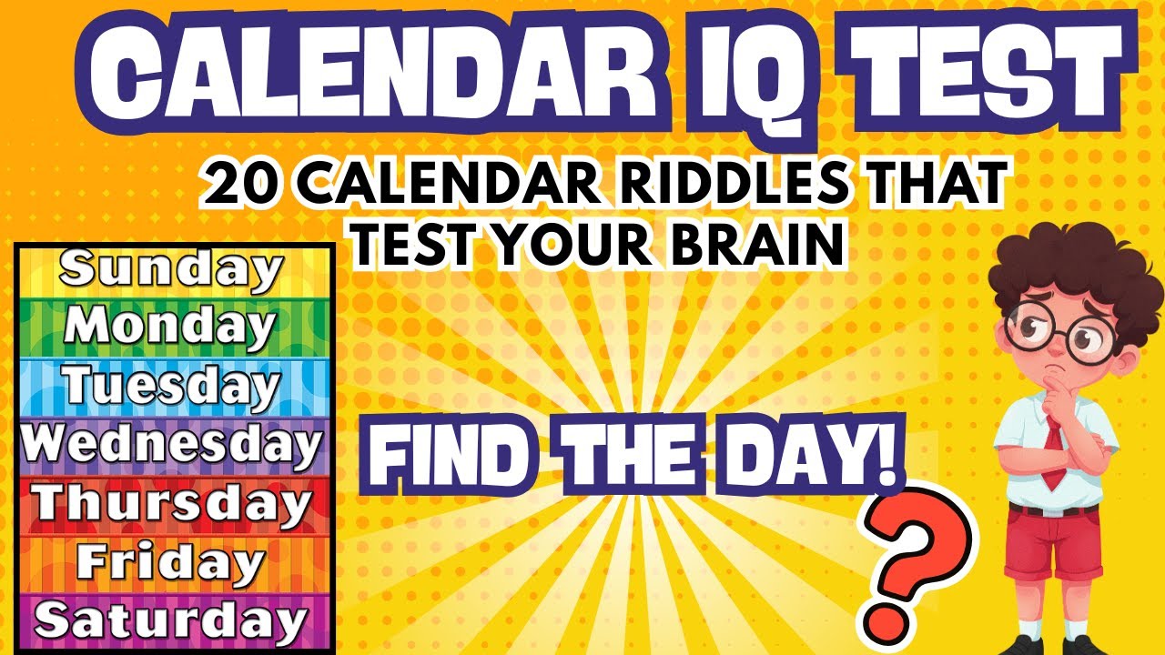 20 Calendar Riddles That Test Your Brain 🧠 | Find the Day! - YouTube
