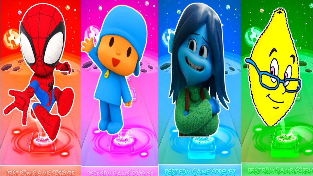 Spider Man Across🆚POCOYO🆚Ruby Gillman🆚Mr LemonS ️Who is best player ...