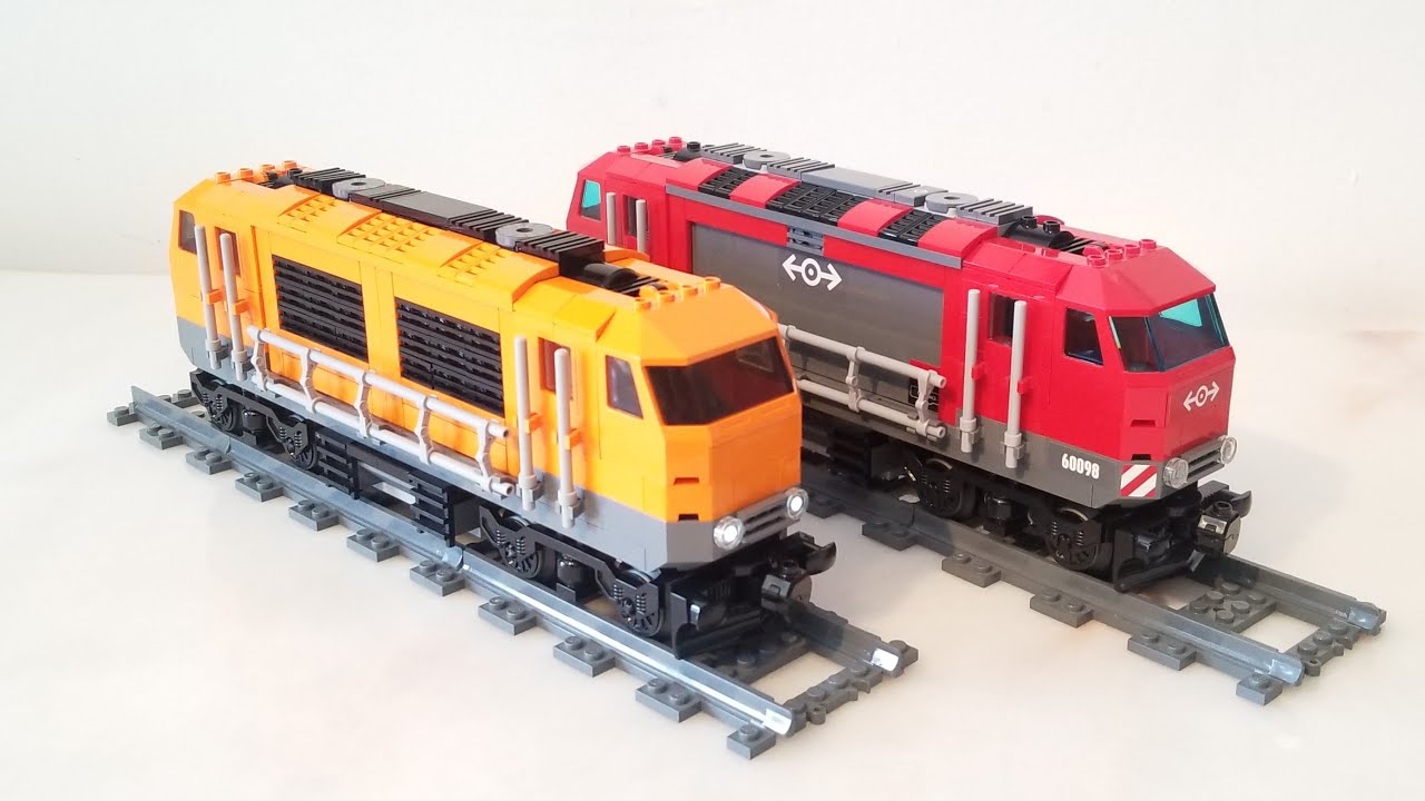 Orange Diesel Heavy Haul MOC - Lego Train Showcase - YouTube