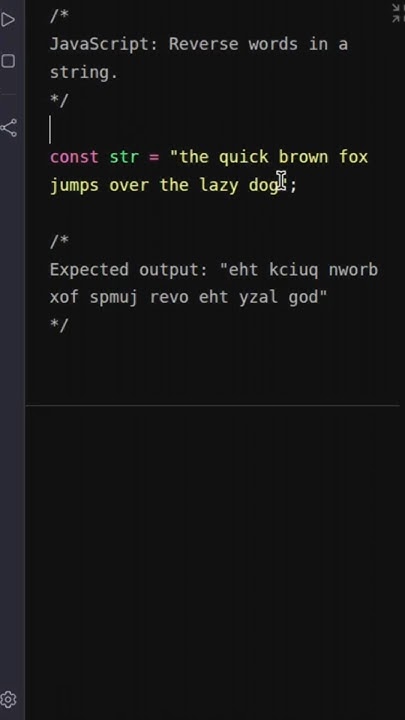 Reverse words in a string | JavaScript Interview Question #coding #javascript - YouTube