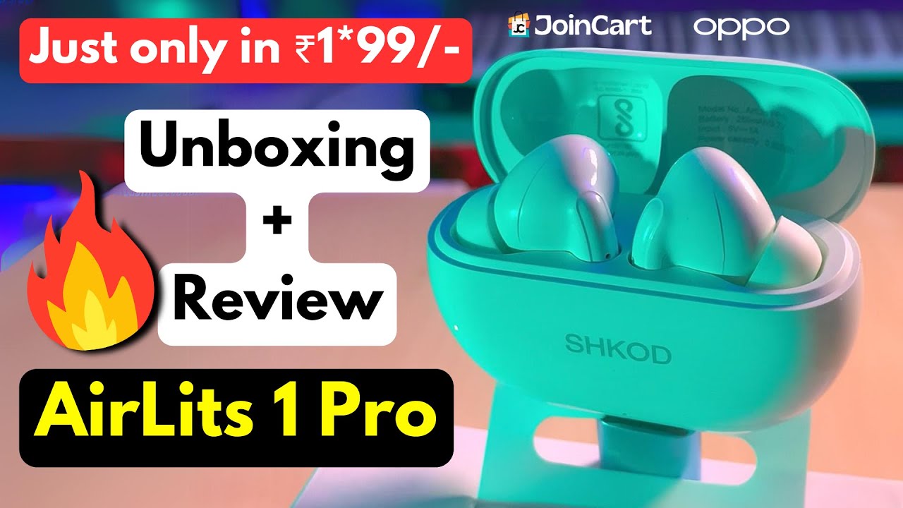 SHKOD AirLits 1 Pro Earbuds 🔥Unboxing + Review 😍 - YouTube