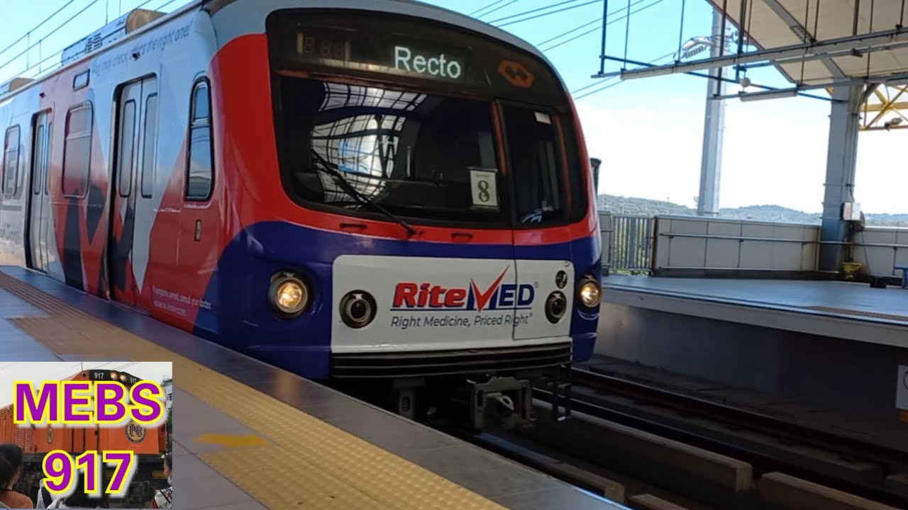 LRTA Line 2 Trainset #8 (RiteMed Ad Wrap 2.0) at Antipolo Station - YouTube
