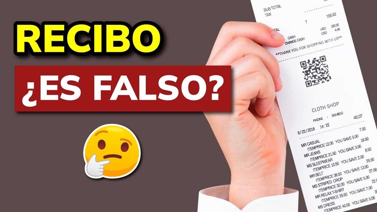 ¿CÓMO SABER SI UN RECIBO ES FALSO? - YouTube