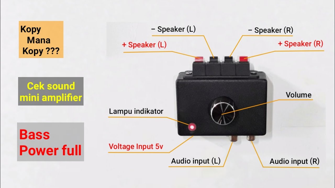 Power amplifier mini, 5 volt - YouTube